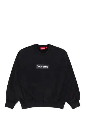 Supreme Washed Box Logo Crewneck - Black