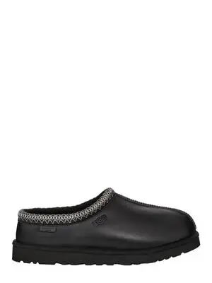 UGG Tasman Leather Regenerate Slipper - Black