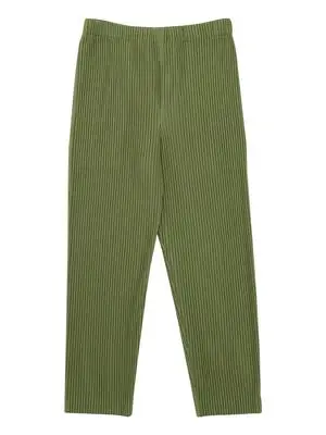 Issey Miyake Pleated Slim Fit Pants - Green