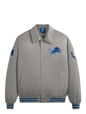 Kith For The Nfl Lions Satin Bomber Jacket - Grey