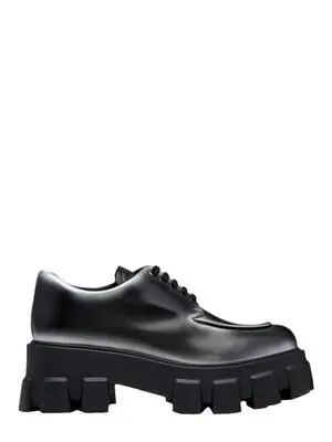 Prada Monolith Lace Up - Silver