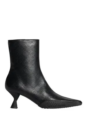 MARINE SERRE Embossed Ankle Boots - Black