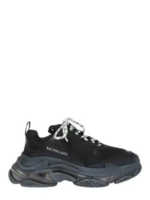 Balenciaga Triple S Trainer With Clear Sole - Black