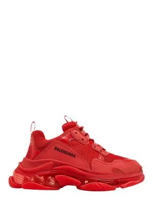 Balenciaga Triple S Sneaker With Clear Sole - Red
