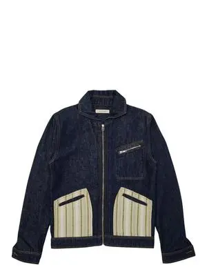 WALES BONNER Miles Denim Jacket - Blue