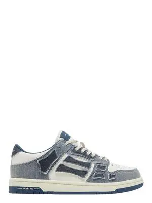 Amiri Skel Top Low Denim Sneakers - Blue