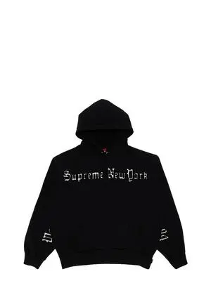 Supreme Contrast Cutout Hooded Sweatshirt - Black
