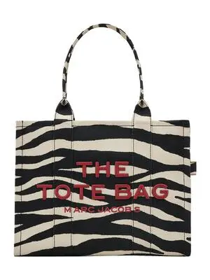 Marc Jacobs Zebra Printed Large Tote Bag - Black