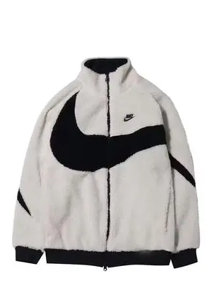 Nike Big Swoosh Reversible Boa Jacket - White