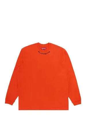 Supreme Collar Logo Long-sleeve Top - Orange