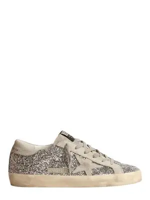 GOLDEN GOOSE Superstar Glitter Sneakers - Silver