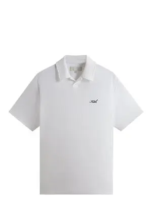 Kith Micro Waffle Drew Polo - White