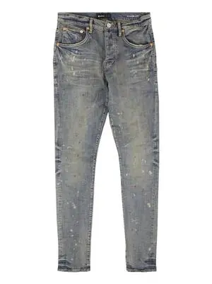 PURPLE BRAND Vintage Spotted Coated Jeans - Blue