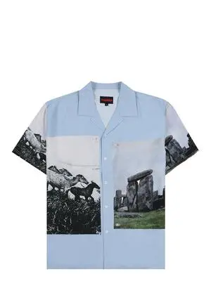 PLEASURES Stone Horse Button-down Shirt - Blue