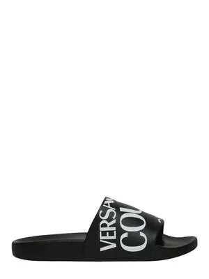 Versace Logo Slides - Black