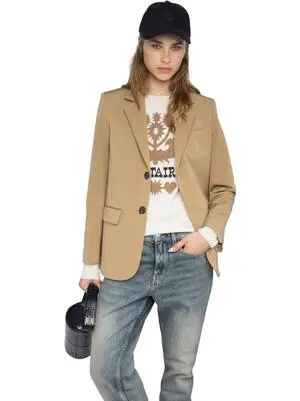 Zadig&Voltaire Vanille Blazer - Brown / Neutral