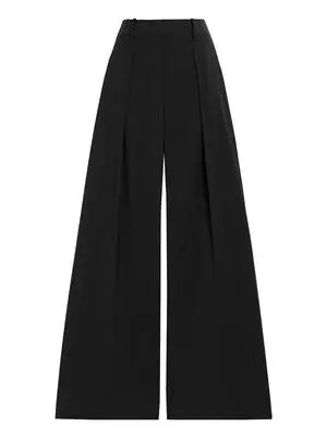 Veronica Beard Sonia Wool-Blend Wide-Leg Pants Black