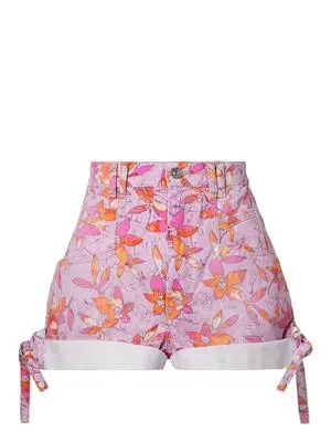 Isabel Marant Naesqui Floral-print Denim Shorts - Pink