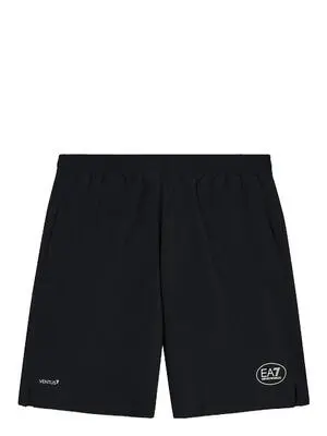 Emporio Armani Ea7 Tennis Pro Ventus7 Technical Fabric Shorts - Black