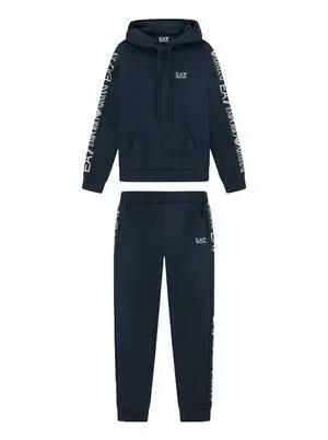 EA7 Cotton-blend Tracksuit - Blue