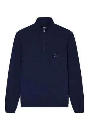 Giorgio Armani Virgin-wool Mock-neck Jumper - Blue