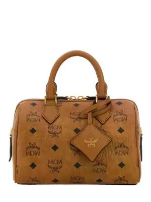 Mcm Ella Monogram-print Tote - Brown