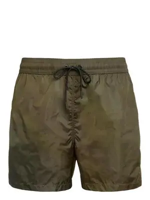 THE (ALPHABET) Drawstring Swim Shorts Green