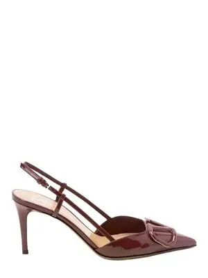 Valentino Garavani 80mm Vlogo Signature Slingback Pumps - Brown