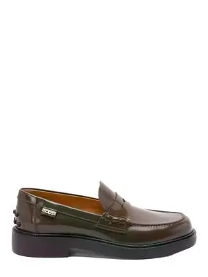 TOD'S Penny Leather Loafers - Brown