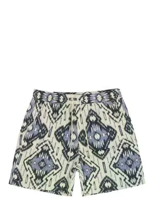 NN07 Ikat-Pattern Drawstring Shorts