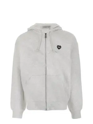 Carhartt Work In Progress Heart Logo Zip-up Hoodie - Grey