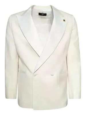 Amiri Double-breasted Peak-lapel Blazer - Neutrals
