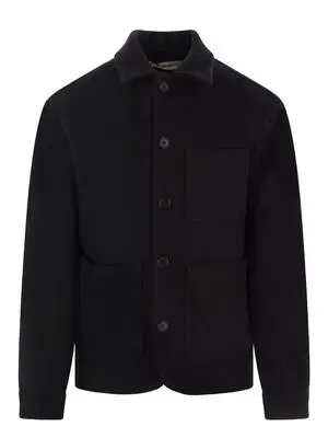 META CAMPANIA COLLECTIVE Button-closure Patch-pocket Jacket - Black