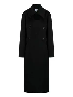 Loewe Double-breasted Wool Coat - White