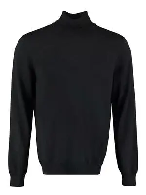 THE (ALPHABET) Turtleneck Wool Sweater - Black