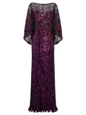 JENNY PACKHAM Ines Sequin-Embellished Maxi Dress