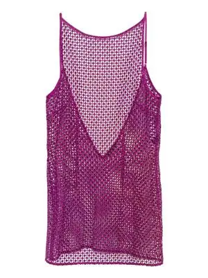 Kiki De Montparnasse Pointillee Mini V-back Dress - Purple