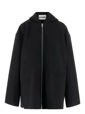 JIL SANDER Hooded Wool Jacket - Black
