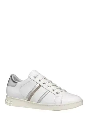Geox Leather Panelled Sneakers - White