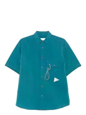 AND WANDER Short-sleeve Shirt - Blue