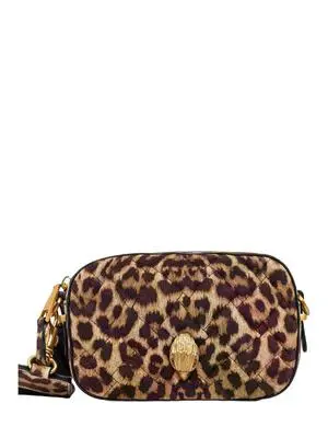 Kurt Geiger Quilted Leopard-print Crossbody Bag - Brown