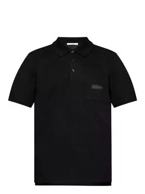 Givenchy Logo-patch Polo Shirt - Black