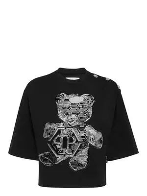 Philipp Plein Crystal-Embellished T-Shirt Black