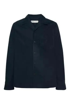 MODES Camp-collar Poplin Shirt - Blue