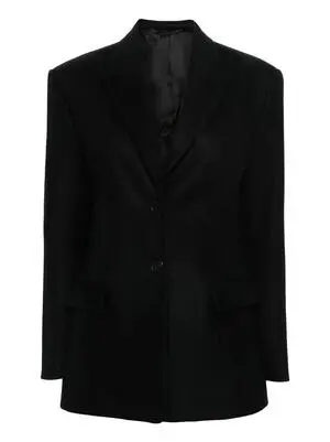 MODES Single-breasted Wool Blazer - Black