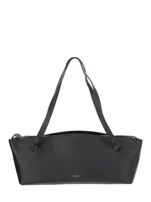 JIL SANDER Big Joanna Leather Shoulder Bag - Black
