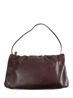 THE ROW Bourse Gathered Leather Tote - Brown
