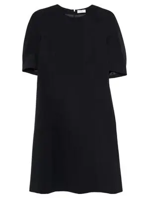 Peserico Puff-sleeve Midi Dress - Blue