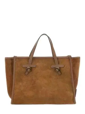 GIANNI CHIARINI Marcella Club Knot-detail Suede Tote Bag - Brown