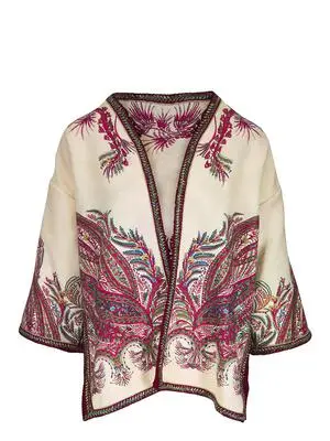Etro Paisley Patterned Jacket Neutrals